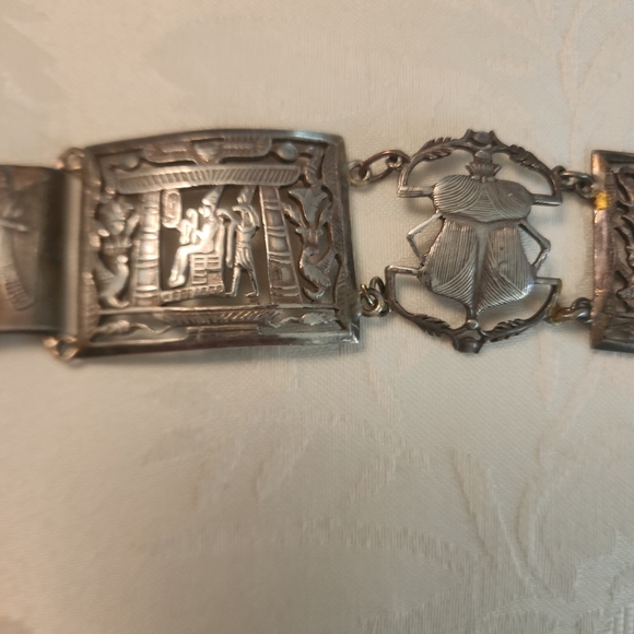 Scarab | Accessories | 92s Art Deco 800 Silver Egyptian Revival Scarab ...
